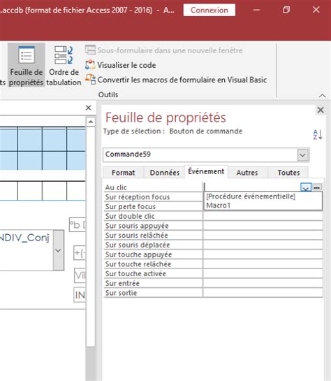 Assigner Un Vba à Un Bouton Macros Access