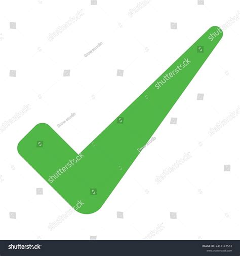 Green Check Mark Icon Vector Illustration Stock Vector Royalty Free