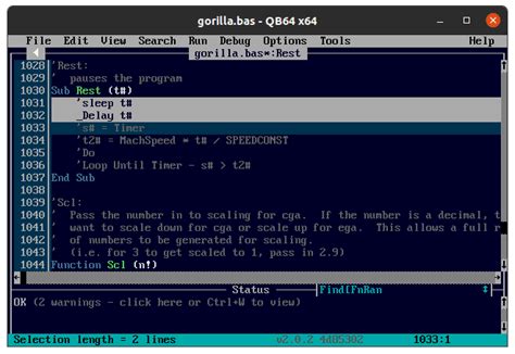 Compiling Quickbasics Gorillas On Linux Surprisingly Tricky