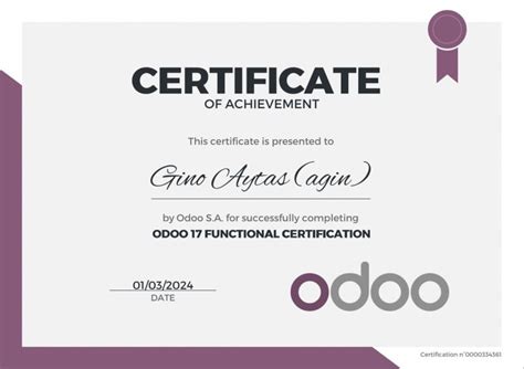 Gino Aytas On Linkedin Odoo Certification Odoo17