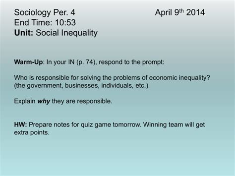 Social Stratification Us Class System