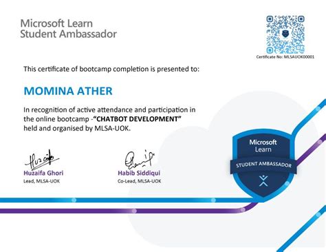 Momina Ather On Linkedin Chatbotdevelopment Bootcampcompletion Mlsauok