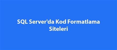 Sql Server Eğitimleri On Linkedin Sql Sqlserver Sqlserveregitimleri