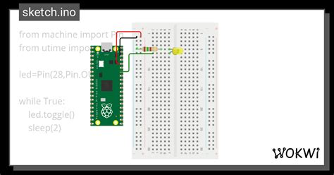 Rpiledintermitenteupython Wokwi Esp32 Stm32 Arduino Simulator