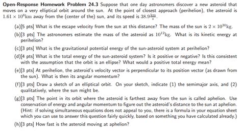 solved open response homework problem 24 3 suppose that one