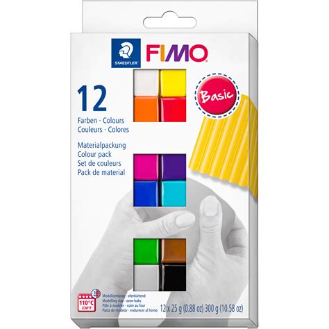 Staedtler Fimo Soft Modelling Clay Basic Colours 12 Pack Wilko