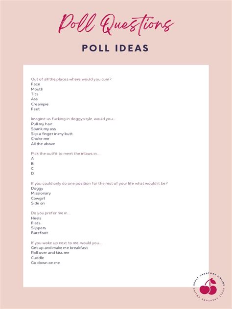 Poll Question Ideas Pdf