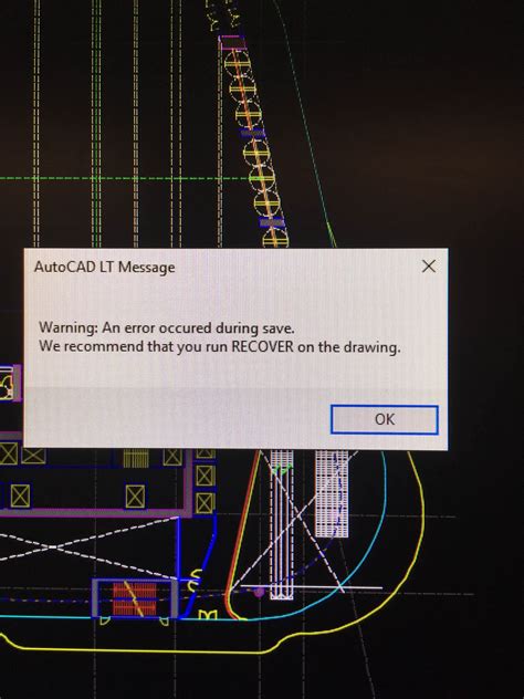 Error When Saving Run RECOVER Autodesk Community
