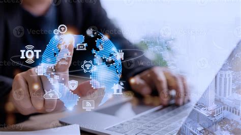 Iot Virtual Screen Interface Internet Of Things Or Iot Technology