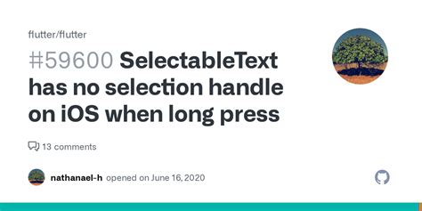 Selectabletext Has No Selection Handle On Ios When Long Press · Issue