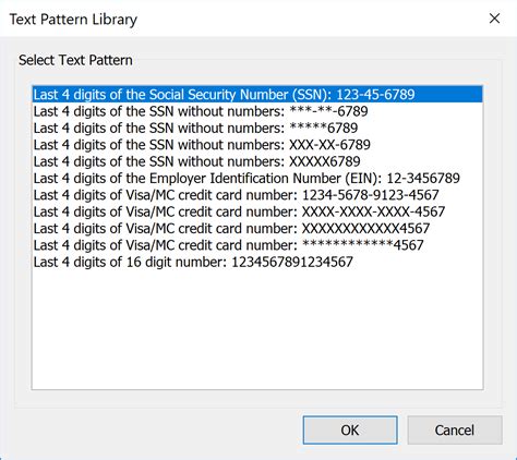 securing pdf files by using text search applying last 4 digits of ein