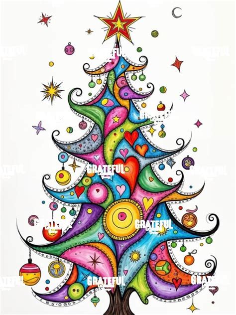 Patchwork Christmas Tree Grateful Art Licensing