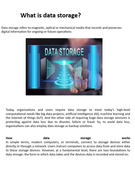 Data Storage Pdf Hard Disk Drive Computer Data Storage