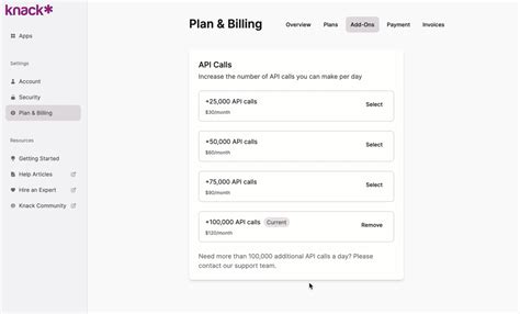 Api Call Add Ons From The Knack Dashboard