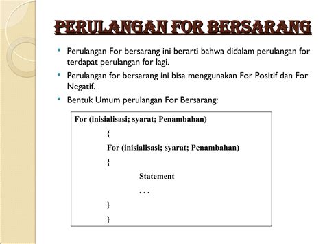 Bahasa Pemrograman Perulangan Loopingcppt