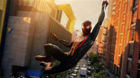 Marvel's Spider-Man 2 Swing Action HD Wallpaper