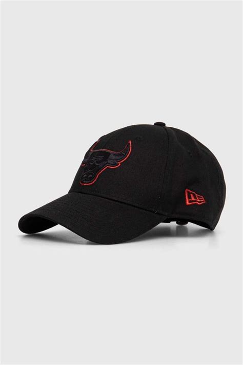 Бавовняна бейсболка New Era Chicago Bulls колір чорний з аплікацією ...