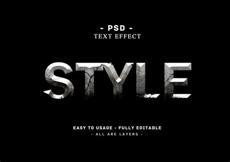 Premium Psd Stone Style Editable Text Effect