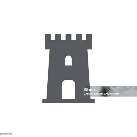 플랫 스타일의 캐슬 타워 아이콘입니다 고립된 배경에 있는 중세 성채 벡터 그림 요새 건물 간판 사업 개념 0명에 대한 스톡 벡터 아트 및 기타 이미지 Istock