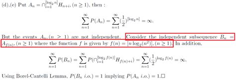 Probability Theory Pairwise Independence Of Events In Rosenthal
