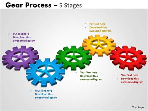 Gears Process Stages Style Powerpoint Slides And Ppt Templates PowerPoint Slide