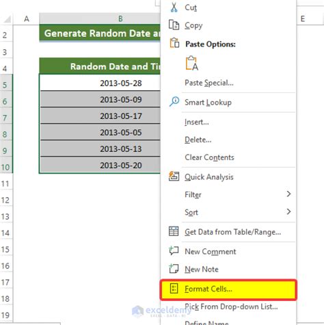 How To Generate Random Date And Time In Excel Ways ExcelDemy