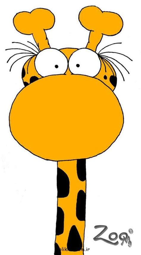 نقاشی زرافه 2024؛ با طرح های آسان برای کودکان با مداد رنگی جهت ایده و