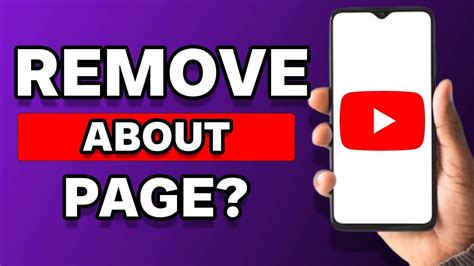 YouTube Remove About Section Learn More YouTube