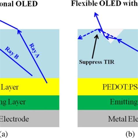 Angular Distributions Of Normalized Light Intensities Of The Oled With
