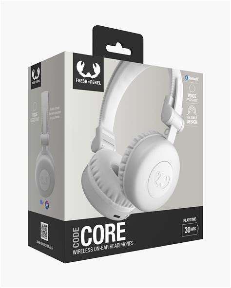Code Core On Ear Headphones Ice Grey Fresh N Rebel