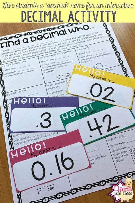 This Decimal Activity Requires Babes To Look For Decimals That Meet Certain Criteria This