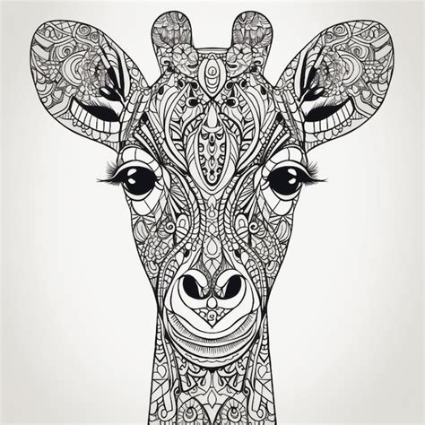 Giraffe Line Art Pictures