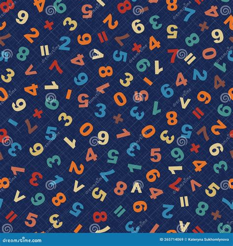 Arithmetic Symbols Seamless Pattern Vector Illustration Cartoondealer