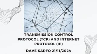 Information Systems TCP And IP Transmission Control Protocol TCP And Internet Protocol IP