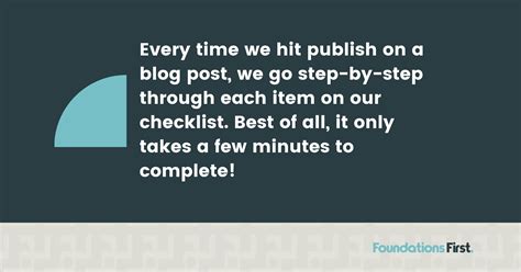 Your Blog Post Publishing Checklist Foundations First