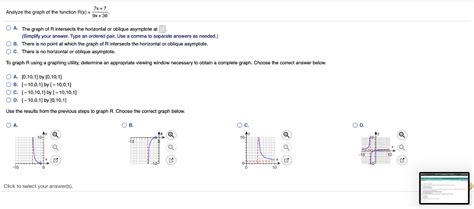 solved 7x 7 analyze the graph of the function r x 9x 36 if