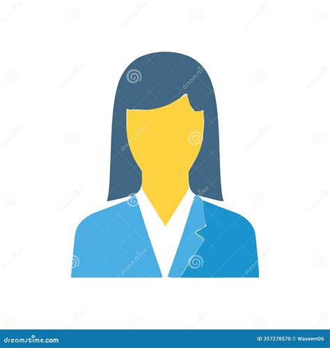 Businesswoman Icon Vector Isolated On White Background Logo Con