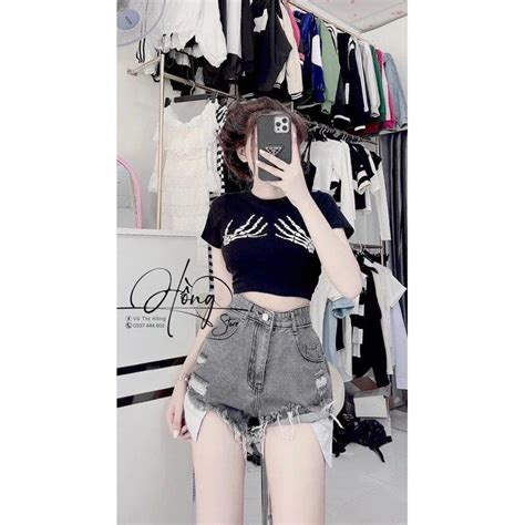 Skull Hand Swag Hot Sexy Crop Top Womens Fashion Tops Blouses On