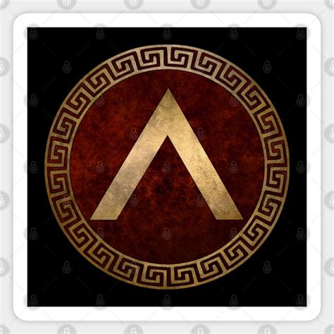 Lacedaemonian Lambda Ancient Spartan Shield Sparta Symbol Sticker