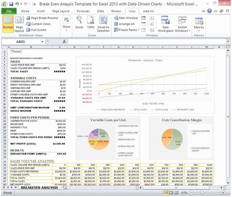 40 Cost Analysis Excel Template Markmeckler Template Design