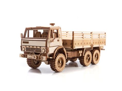 Конструктор из дерева. Грузовой автомобиль КАМАЗ-4310 бортовой, 1:35 ...