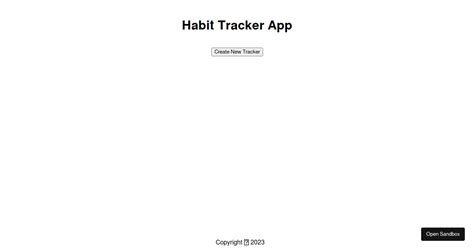 Habit Tracker App Codesandbox