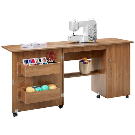 homfa folding sewing machine table with cabinet 63 inch multipurpose
