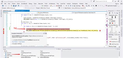 Systemnullreferenceexception In Datagriditems Export Datagriditems