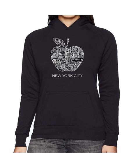 Женская толстовка с капюшоном word art - neighborhoods in nyc LA Pop ...