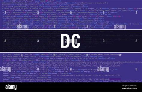 dc concept illustration using code for developing programs and app. dc website code with ...
