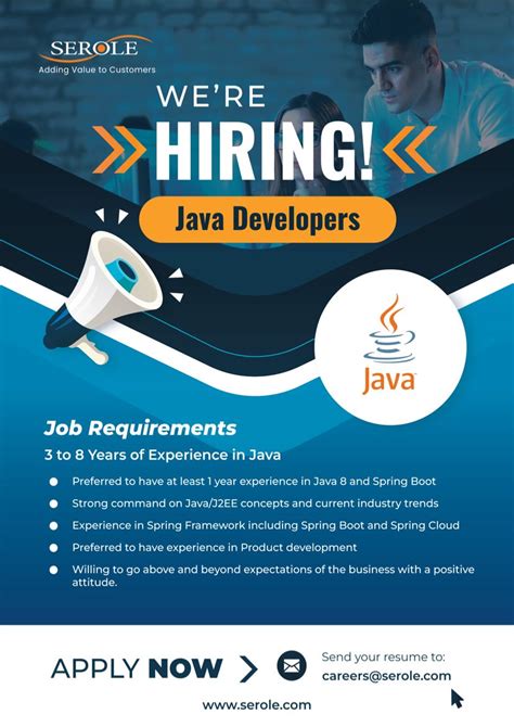 Serole Technologies On Linkedin Javadeveloper Hiring Hiringnow