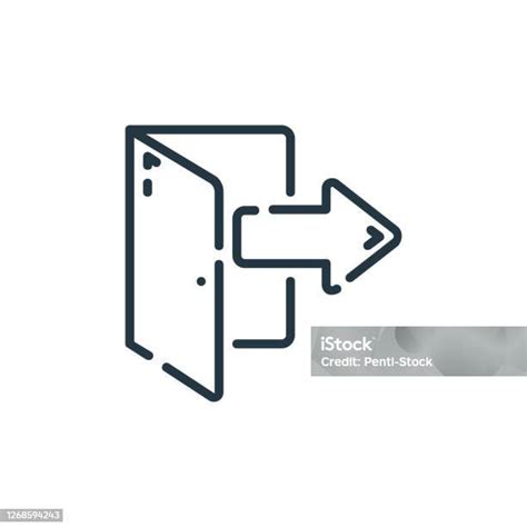 흰색 배경에서 격리된 로그아웃 벡터 아이콘입니다 웹 사이트 디자인 및 모바일 앱 개발을 위한 개요 씬 라인 로그아웃 아이콘 얇은 줄 로그아웃 윤곽선 아이콘 벡터