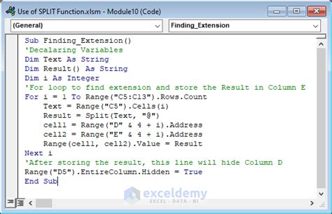 How To Use VBA SPLIT Function In Excel Ideal Examples