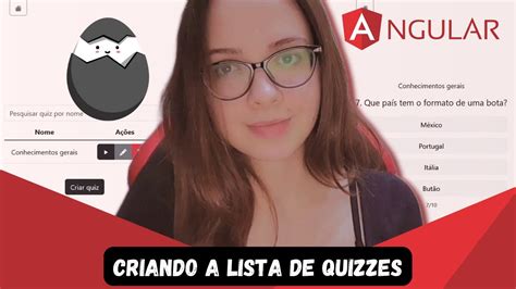 Projeto 1 Angular Criando O Componente Quiz List 7 Youtube